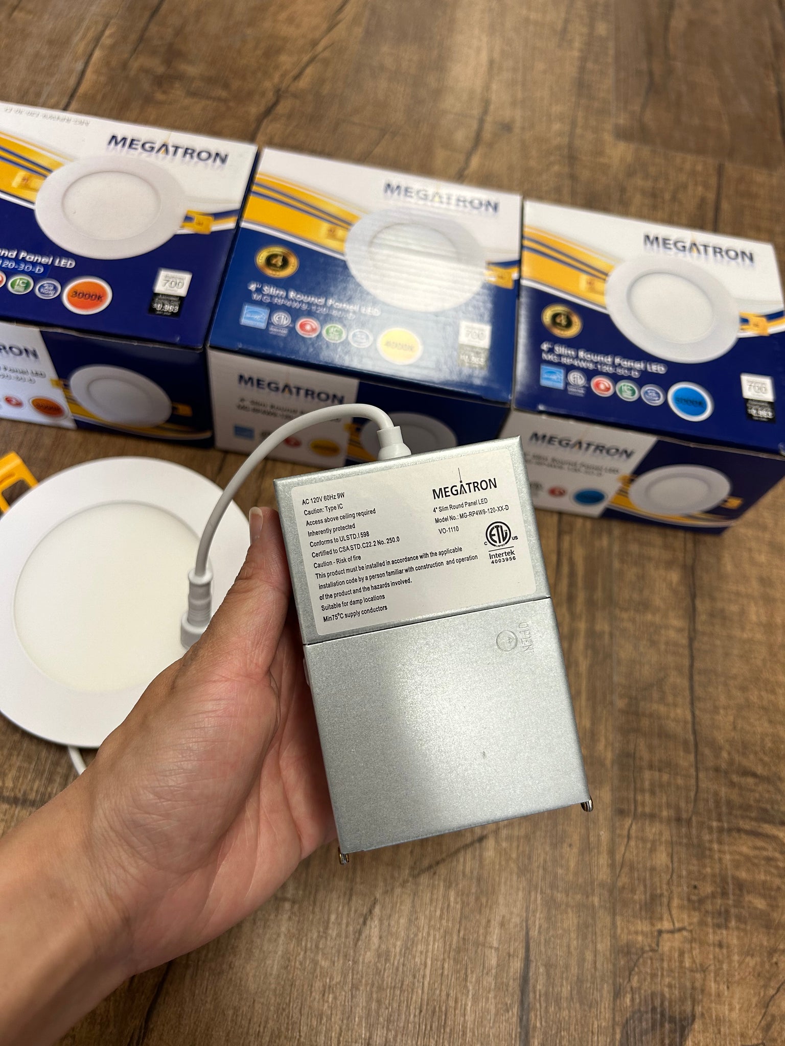 Megatron 4" LED Slim Panel Ceiling Light Round Potlight, Single Colour ...