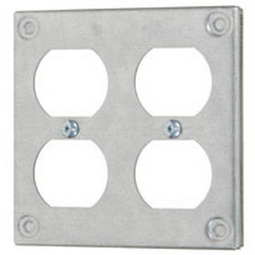 Vista 20111(8371)- 4" Square - Double Duplex Outlet - Raised 3/8" Wall ...