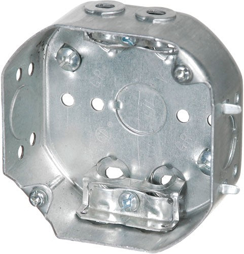 VISTA-20162 (54151-LA) -1 1/2" Deep Ceiling Box w/Armoured Clamps 1Pac ...