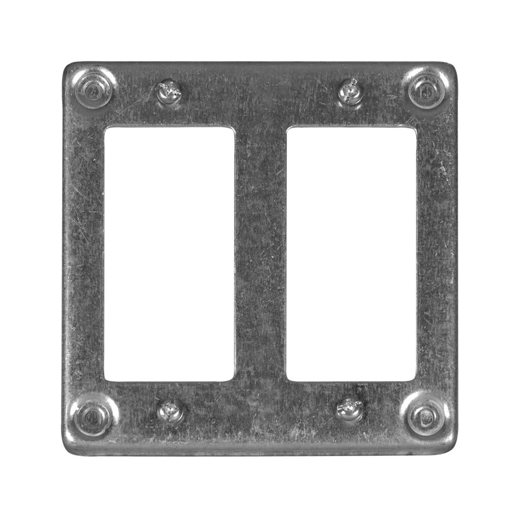 Hubbell 8368 SQUARE COVER 4IN GFCI 2GANG Plate — Consavvy Electric Supply