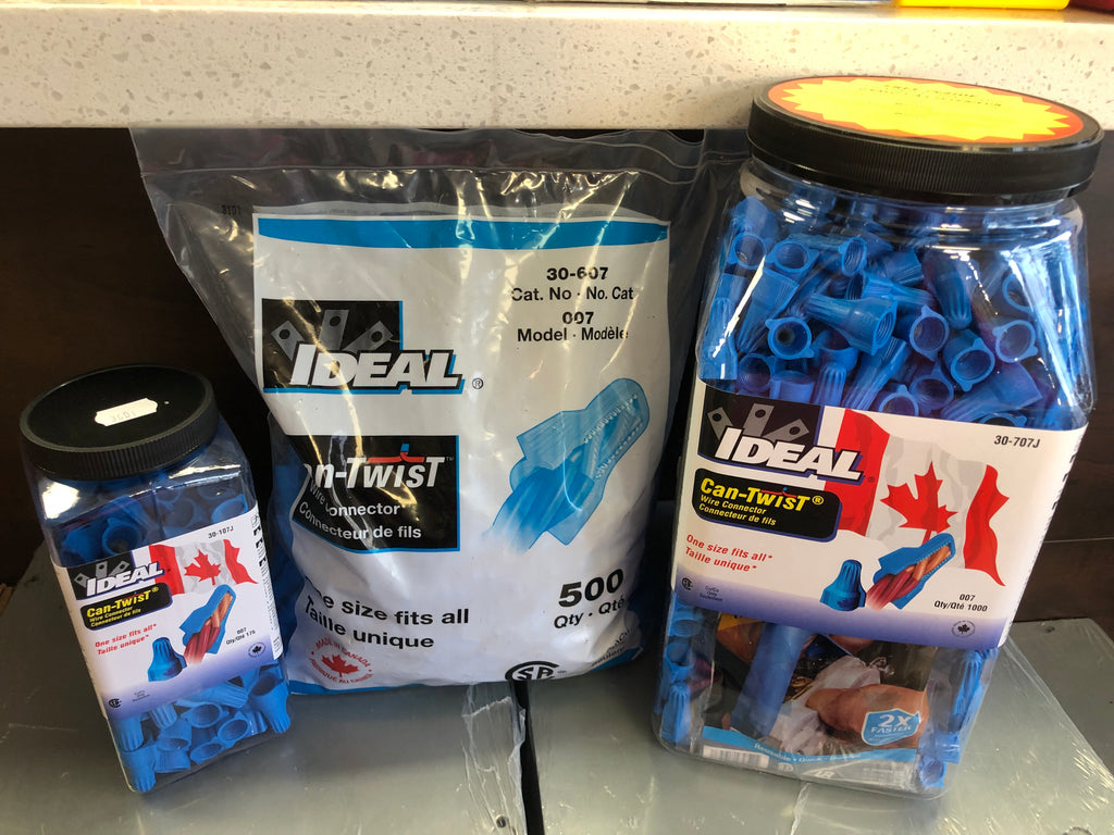 Ideal Can-Twist Wire Connector, One Size Fits All Blue 175 Pc/500Pc/10 ...